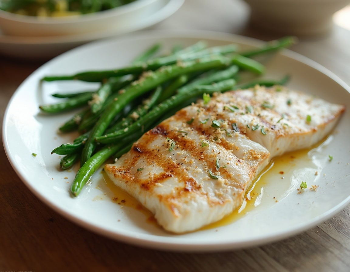 Rețetă doradă la grătar cu garnitură de fasole verde