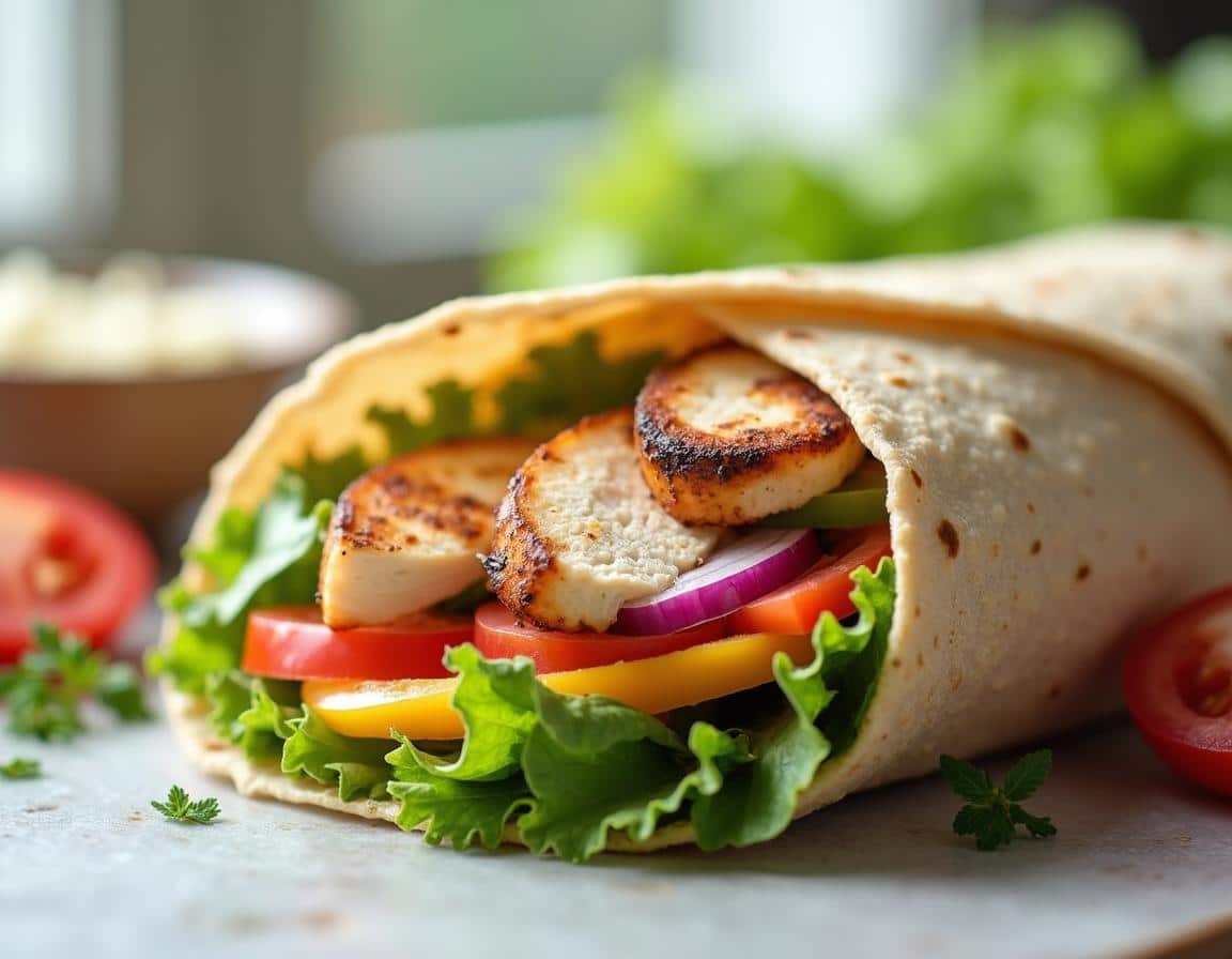 Rețetă wrap de pui cu legume și cașcaval - Kindora